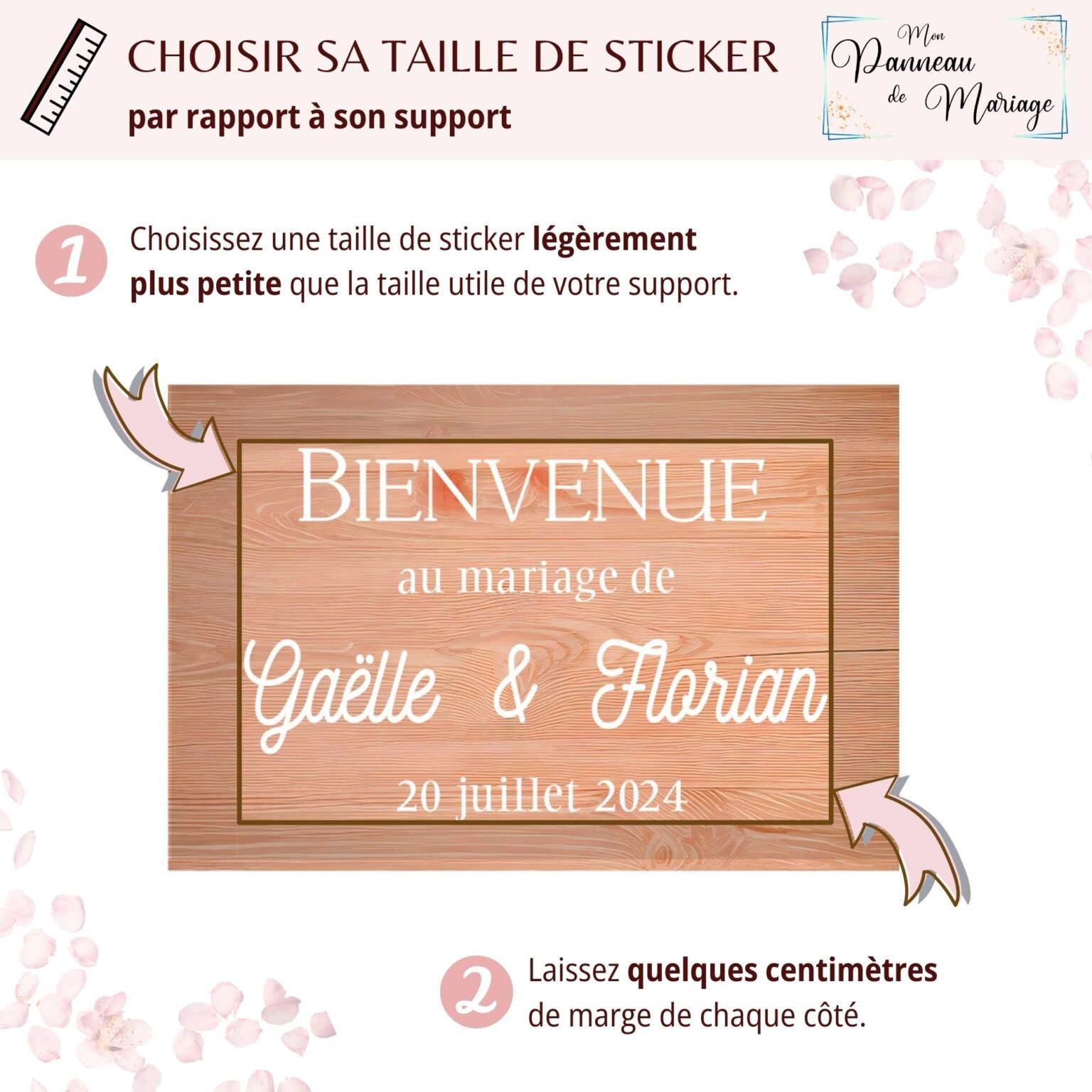 Sticker Plan de Table - Mon Panneau de Mariage